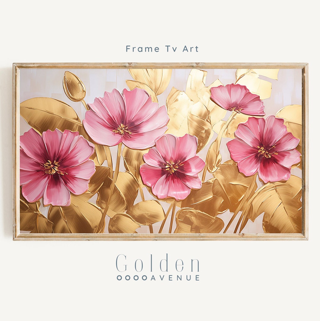 FRAME TV Spring Art Frame Tv Modern Pink Flower Digital Download ...