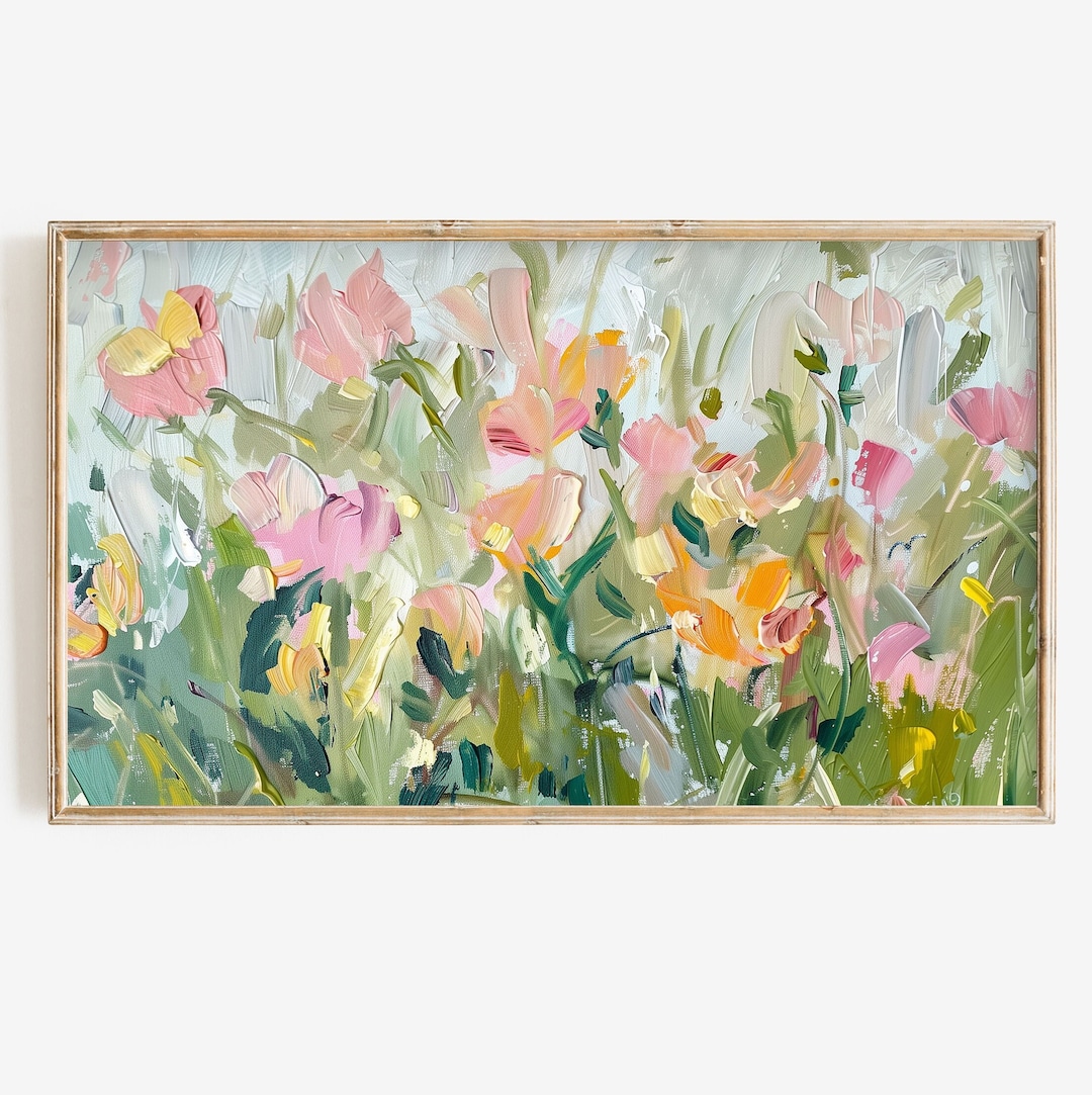 Frame Tv Spring Art | Abstract Flower Painting | Colorful Floral ...