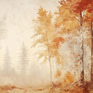 Fall Frame Tv Art Digital Download | Seasonal Autumn Landscape Painting ...