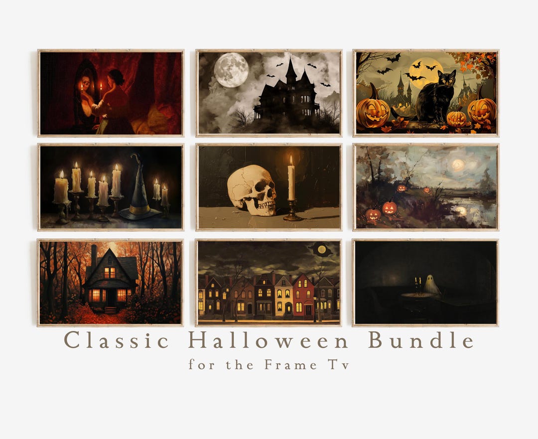 Halloween Frame Tv Art Bundle Spooky Season Collection Set of 9 Digital ...