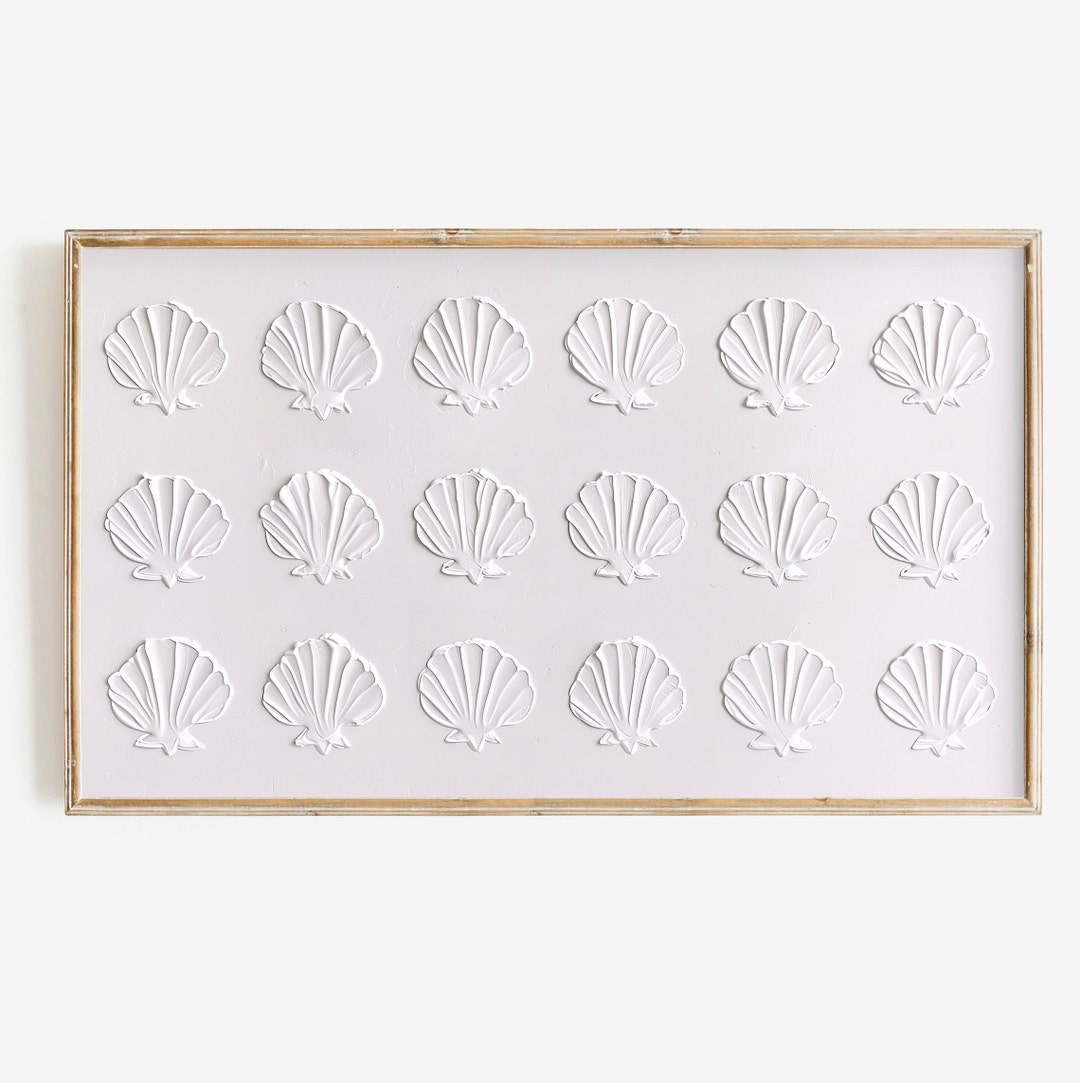 Frame Tv Art | Minimalist Seashell Instant Digital Download Painting ...