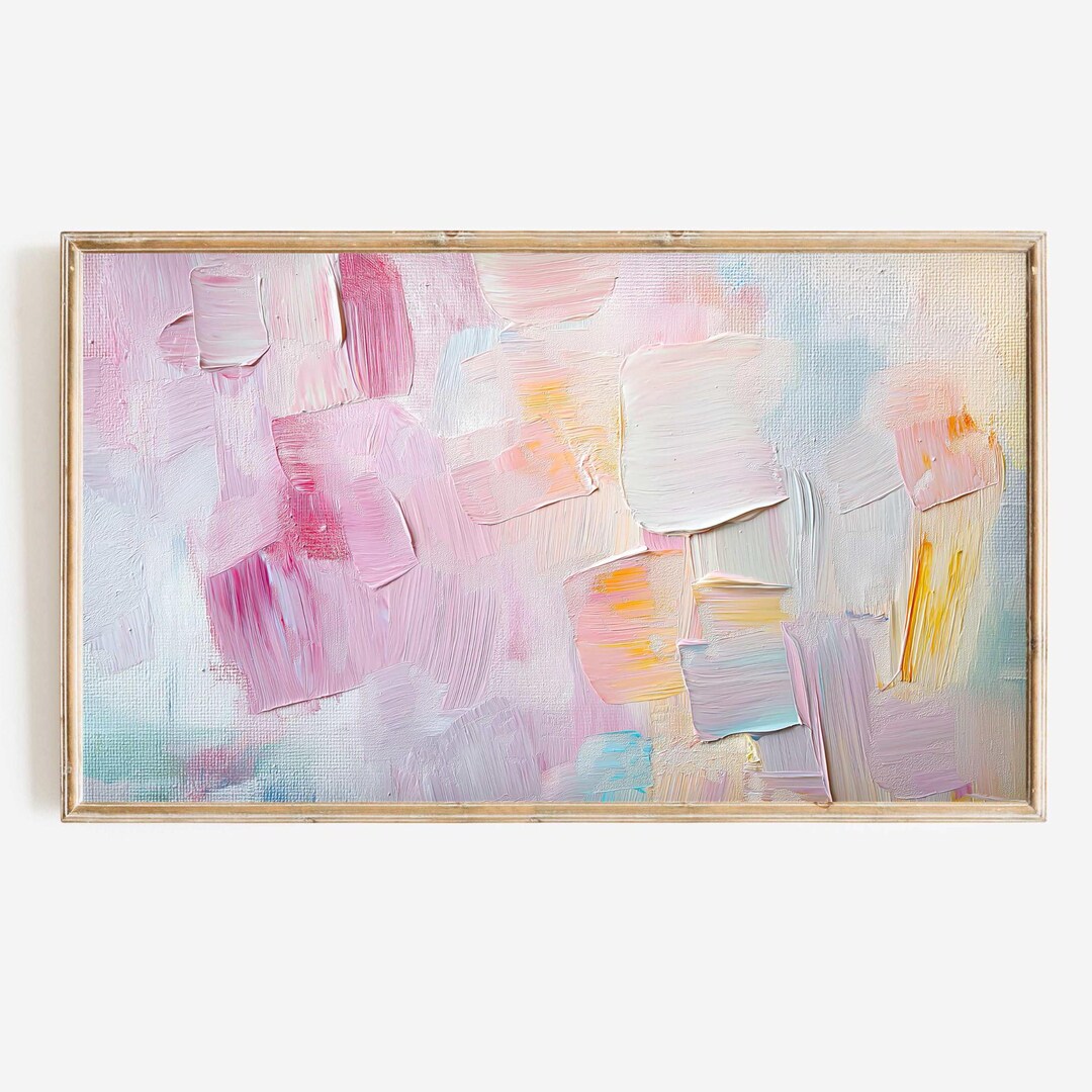 Abstract Pastel Texture Frame TV Art: Modern Spring Decor (digital ...