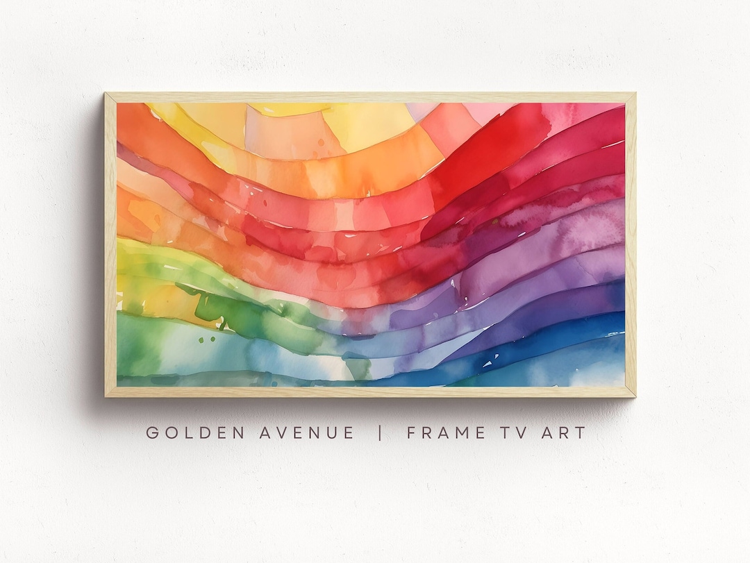 Samsung Frame TV Art Pride Month Rainbow Watercolor Digital Download ...