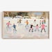 Christmas Frame TV Art Pastel Winter Ice Skating Scene Colorful Digital ...