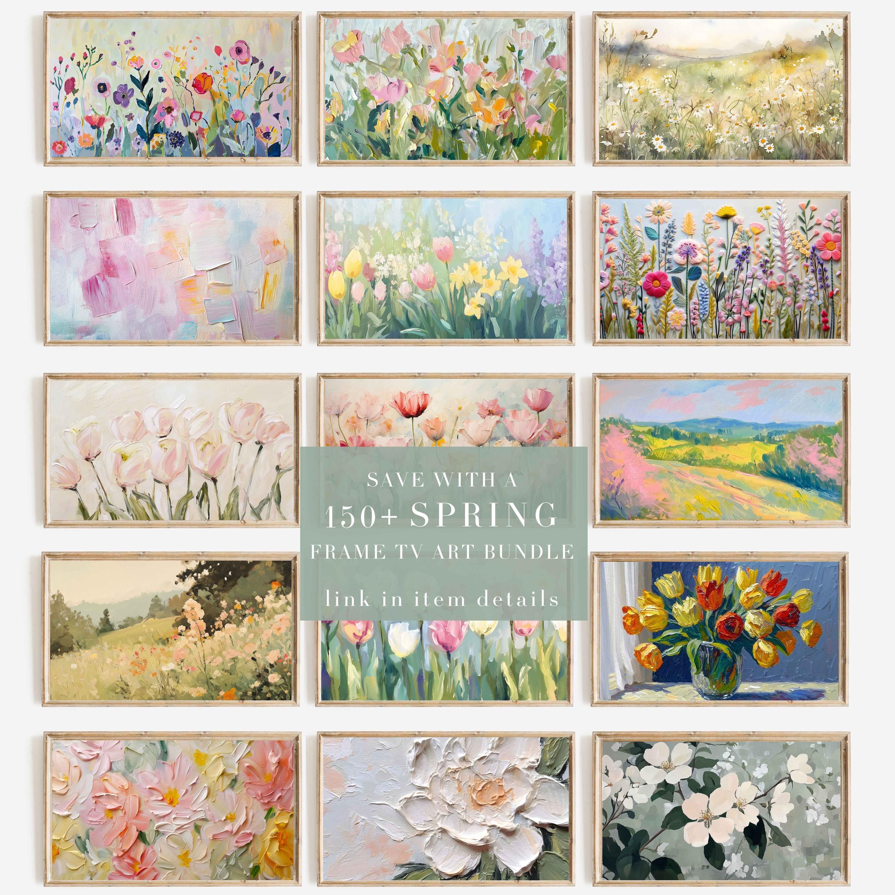 Abstract Pastel Texture Frame TV Art: Modern Spring Decor (digital ...