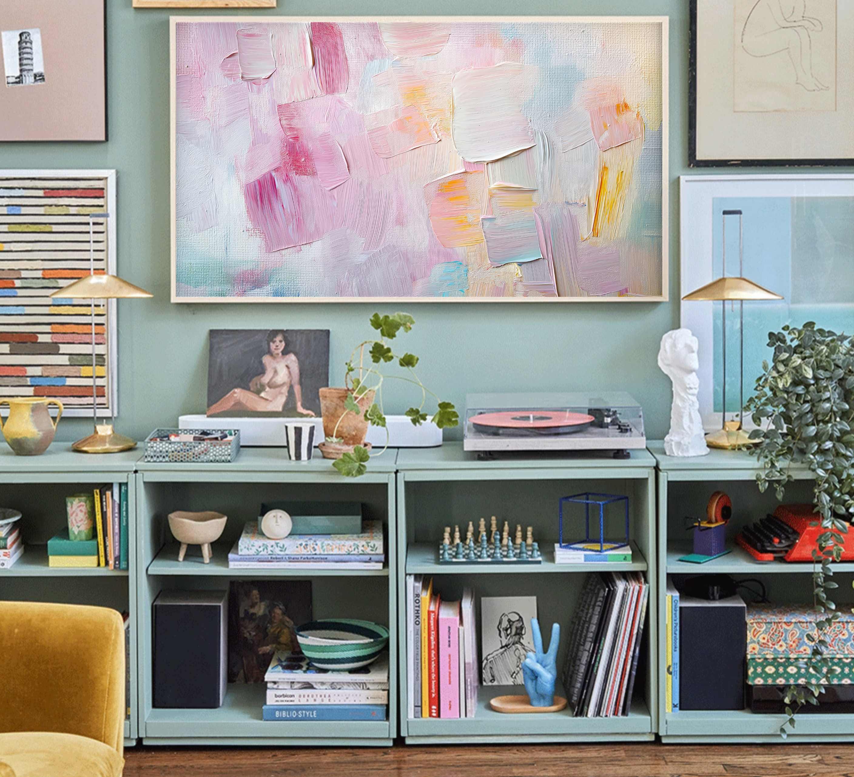 Abstract Pastel Texture Frame TV Art: Modern Spring Decor (digital ...