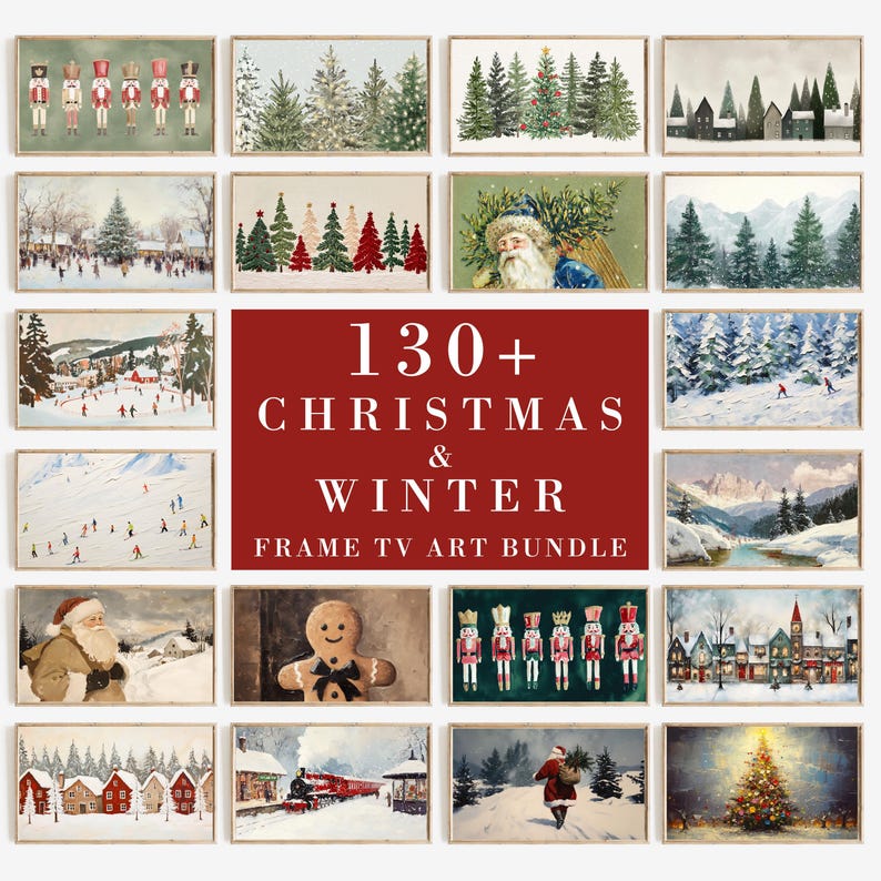 Christmas Frame Tv Art Bundle of 130+ | Winter Frame Tv Art Collection ...