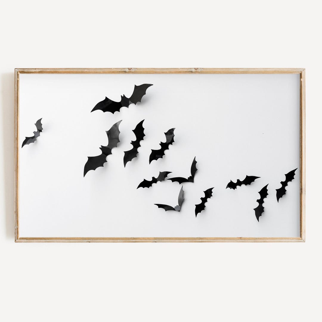 Halloween Frame Tv Art | Bat Modern Minimalist Digital Download ...
