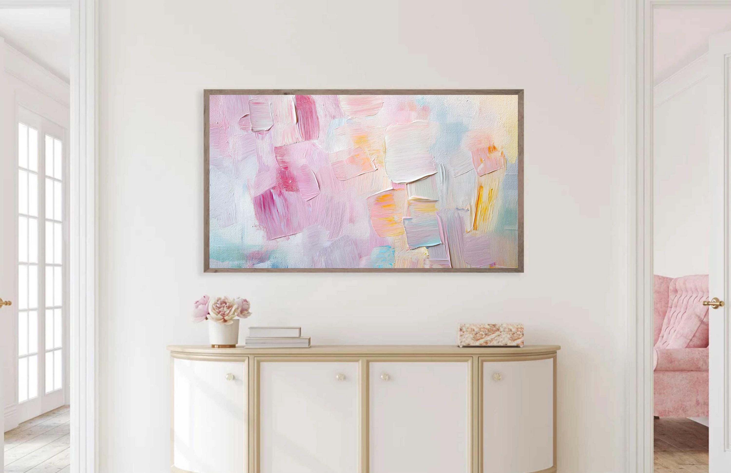 Abstract Pastel Texture Frame TV Art: Modern Spring Decor (digital ...