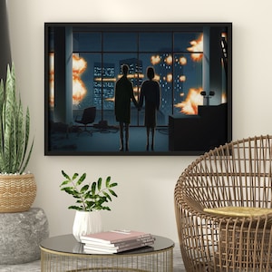 Fight Club Movie Art 160, Floating Frame, Wooden Frame Canvas or ...