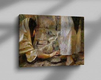 Touching the Hem of Jesus Garment Sketch Hem of Robe Wall Art Print ...