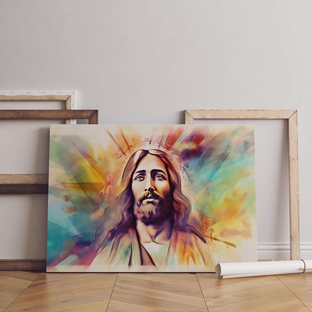 Christianity-figure-colorful-image-jesus-christ-illuminated-background ...