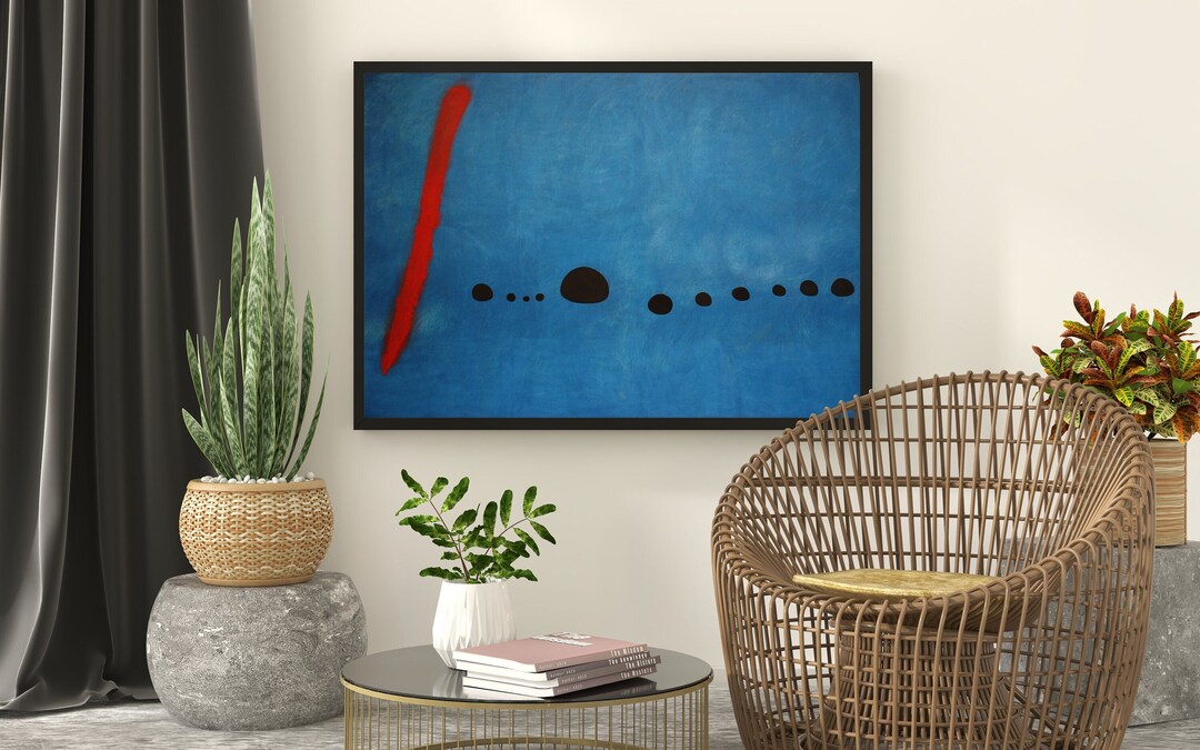 Joan Miro Blue II Canvas - Etsy