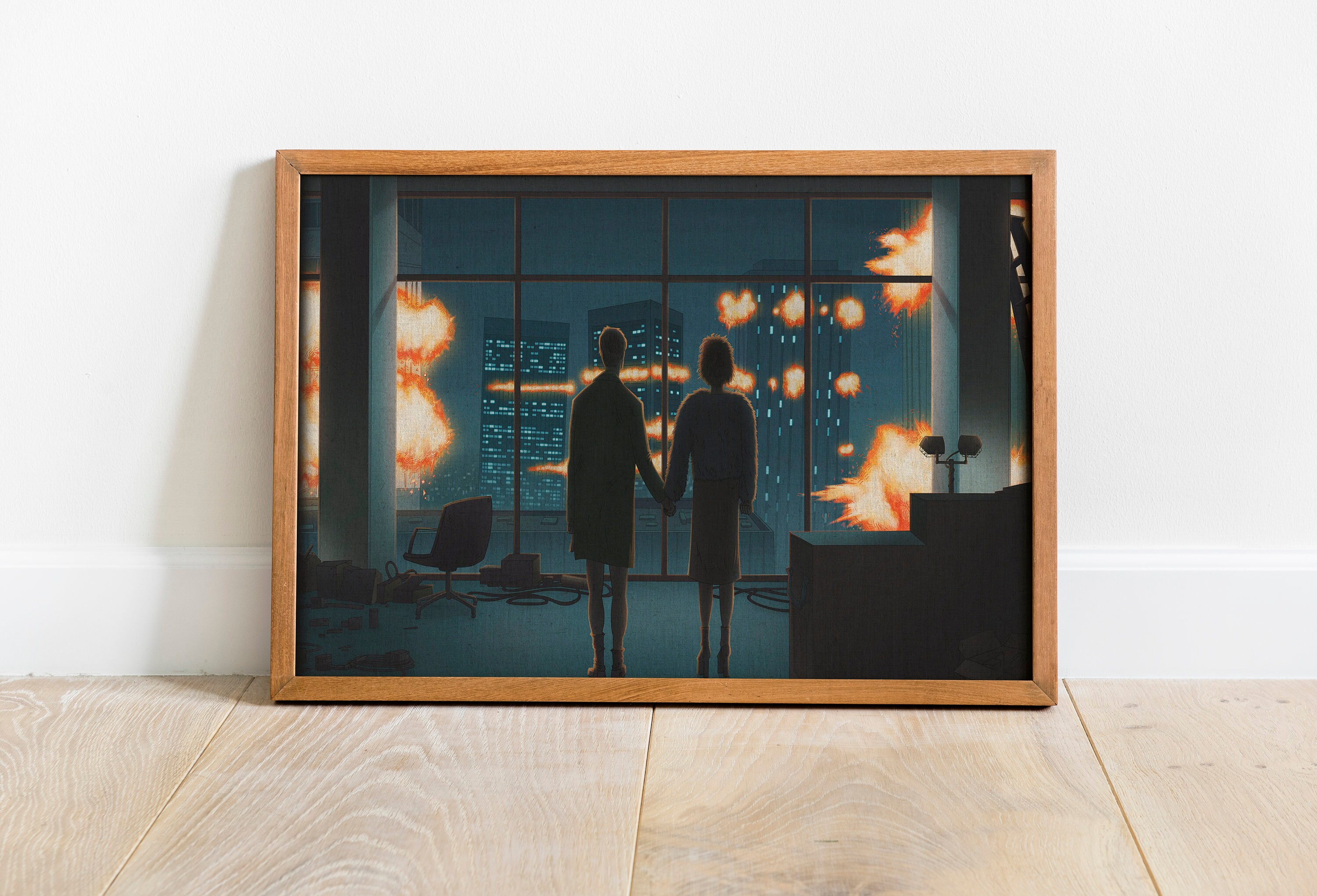 Fight Club Movie Art 160, Floating Frame, Wooden Frame Canvas or ...