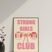 Gym Wall Decor,strrong Girls Club Poster,gym Lovers Wall Art,strong ...