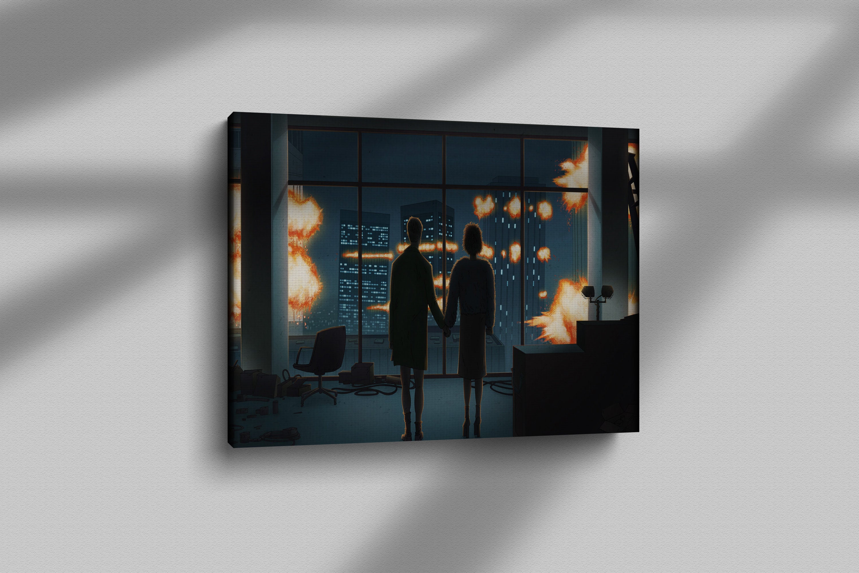 Fight Club Movie Art 160, Floating Frame, Wooden Frame Canvas or ...