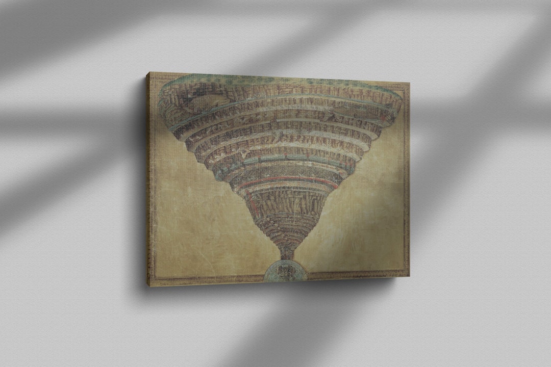 Sandro Botticelli ,the Map of Hell - Dante the Divine Comedy (1485 ...
