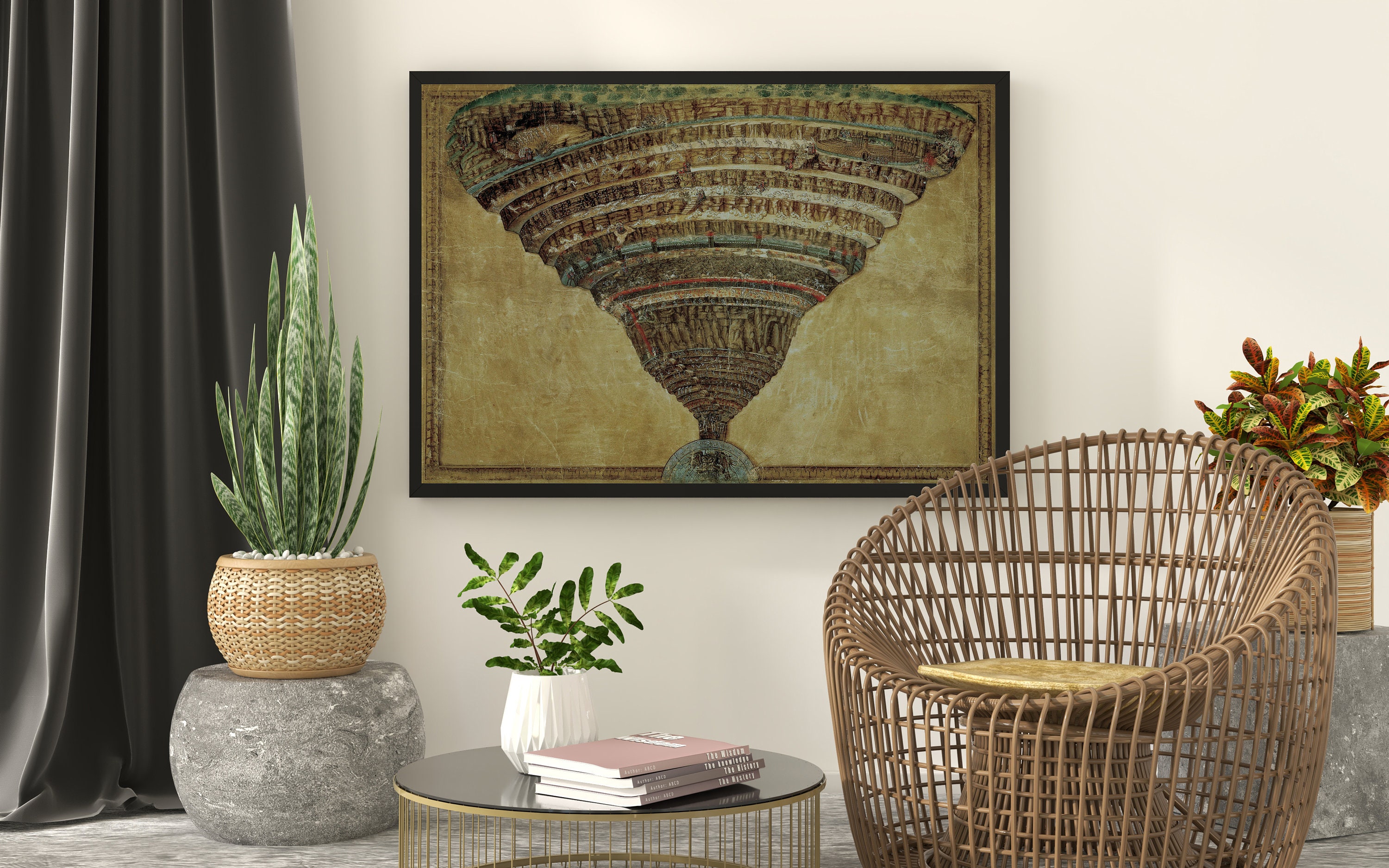 Sandro Botticelli ,the Map of Hell Dante the Divine Comedy 1485 ...