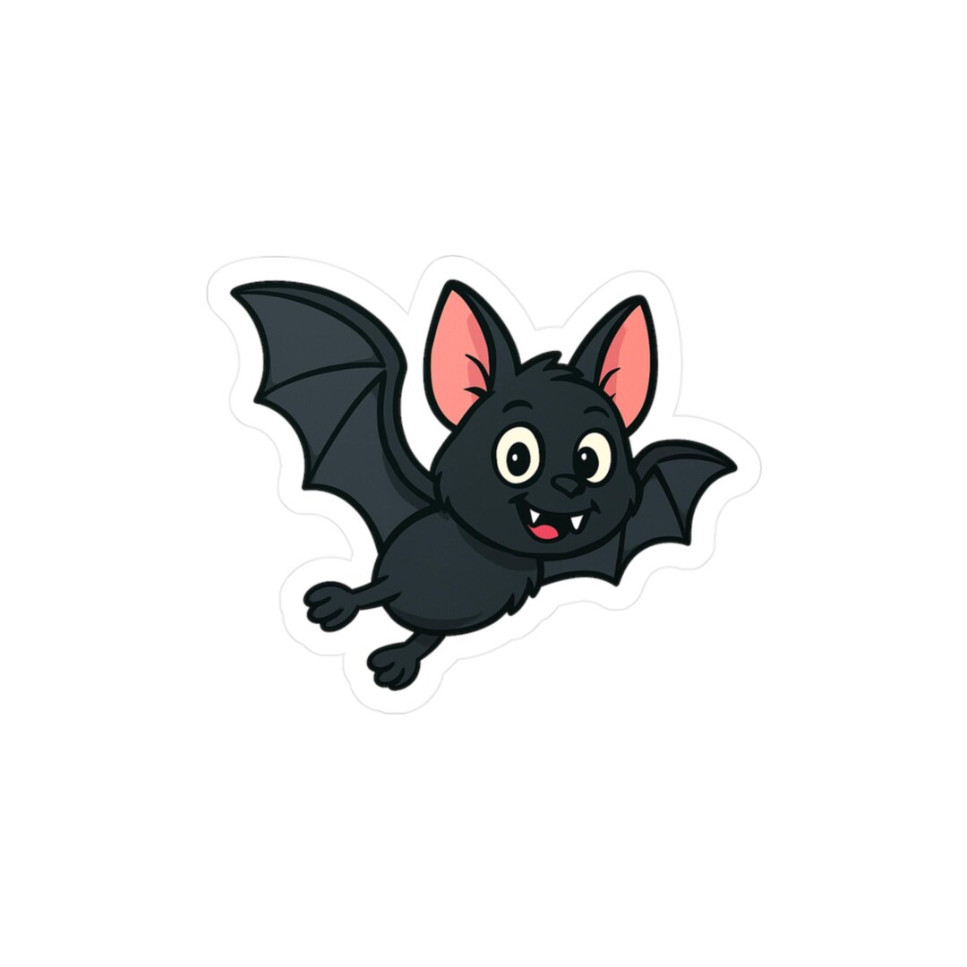 Cute Bat Sticker – Halloween Vinyl Decal for Trick-or-treat Bags ...