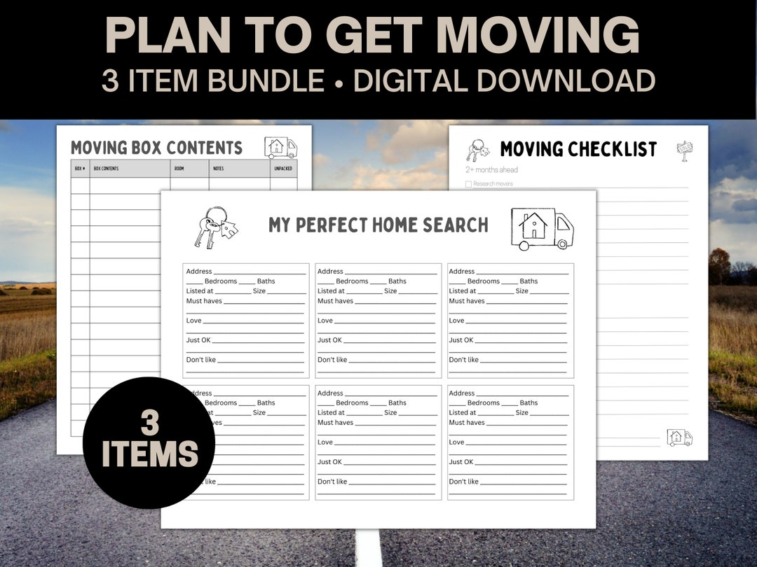 Simple Moving Checklist Bundle | Digital Download | Printable - Etsy