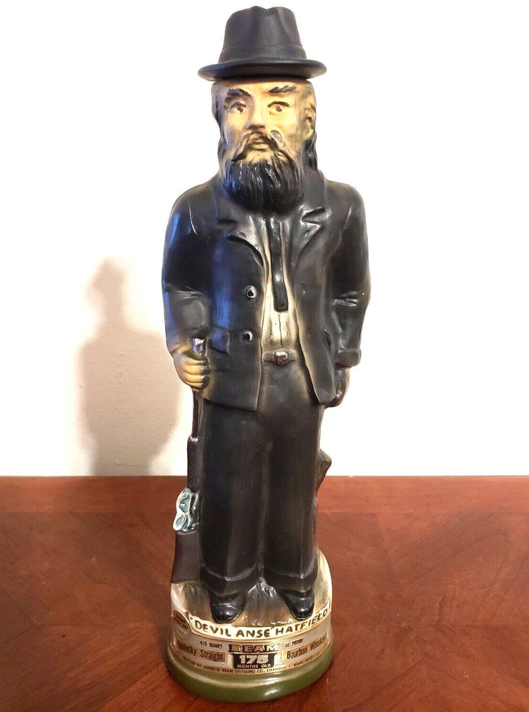 1973 Devil Anse Hatfield Jim Beam Commemorative Decanter Orig. Cork ...