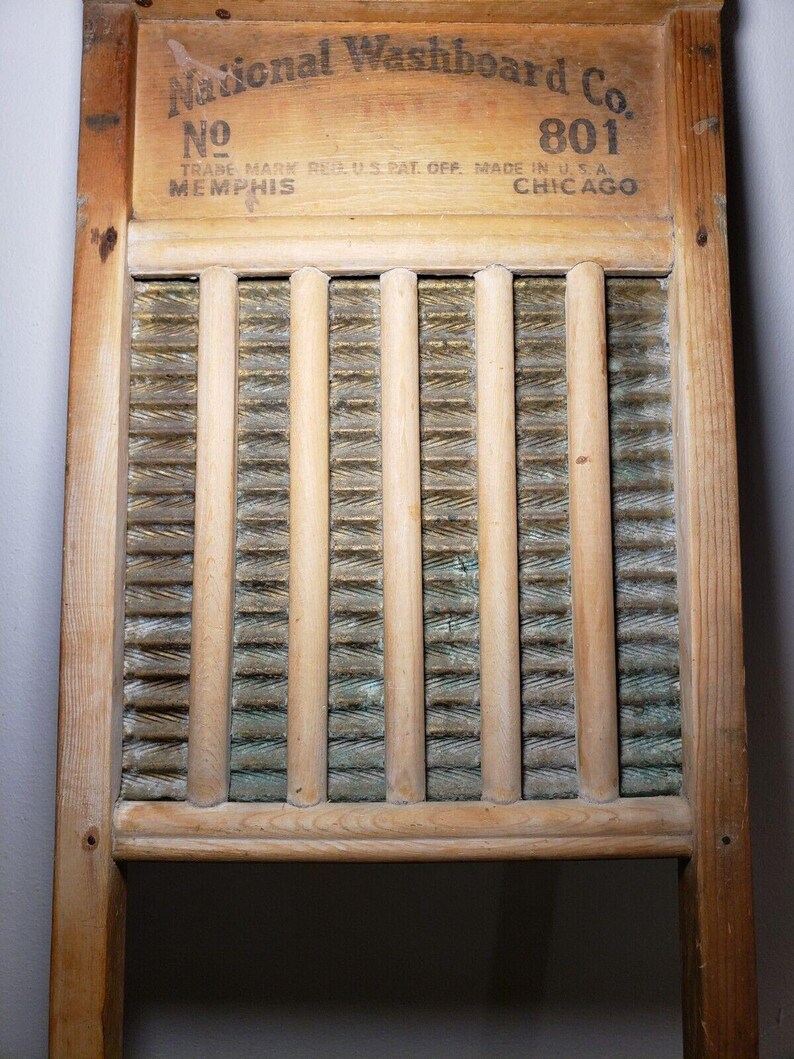 Vintage Washboard National Washboard Co. No. 801 Brass King - Etsy