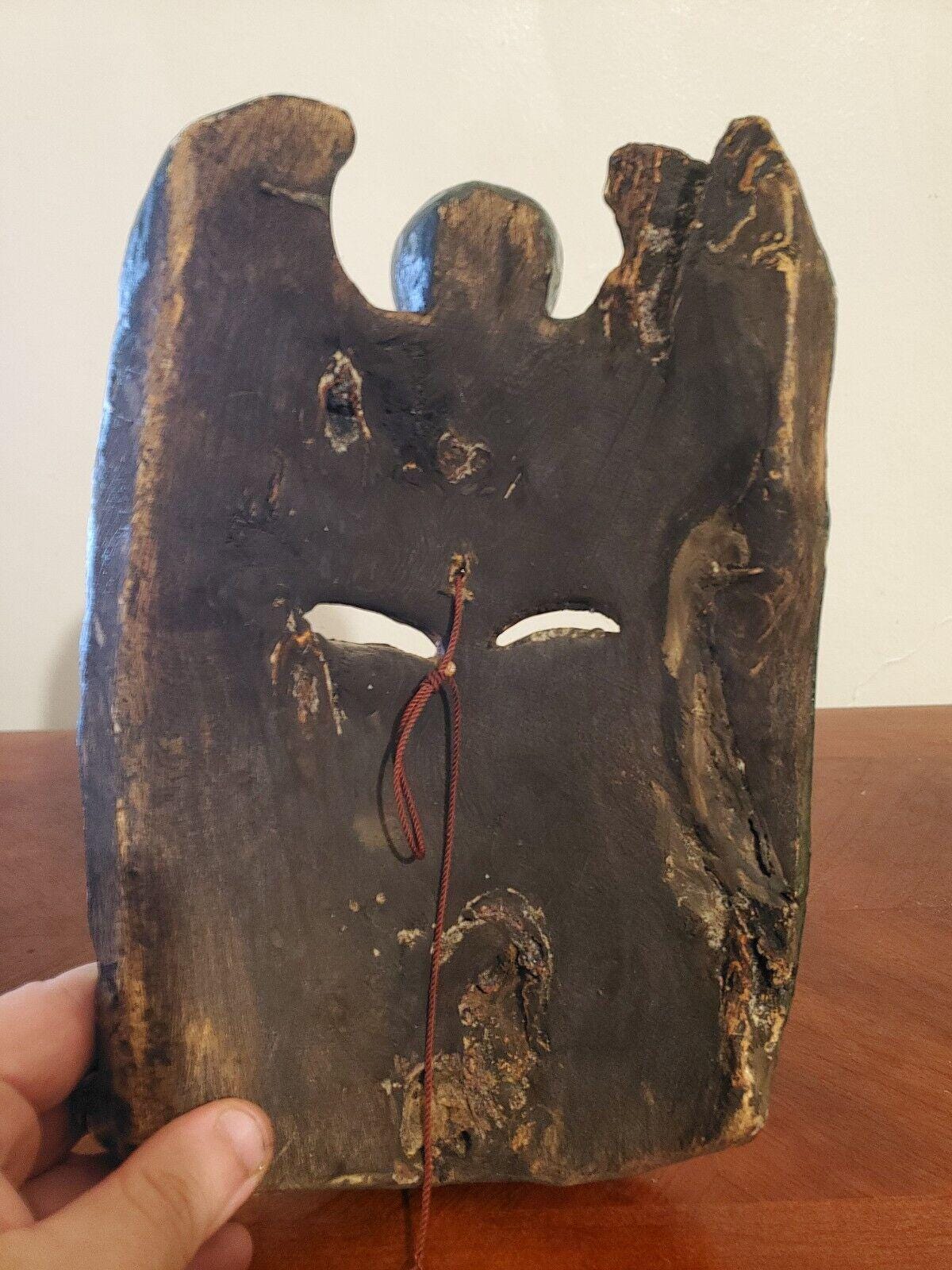 Antique Mexican Folk Art Totem Mask Aztec City Founding Myth Large 12 ...