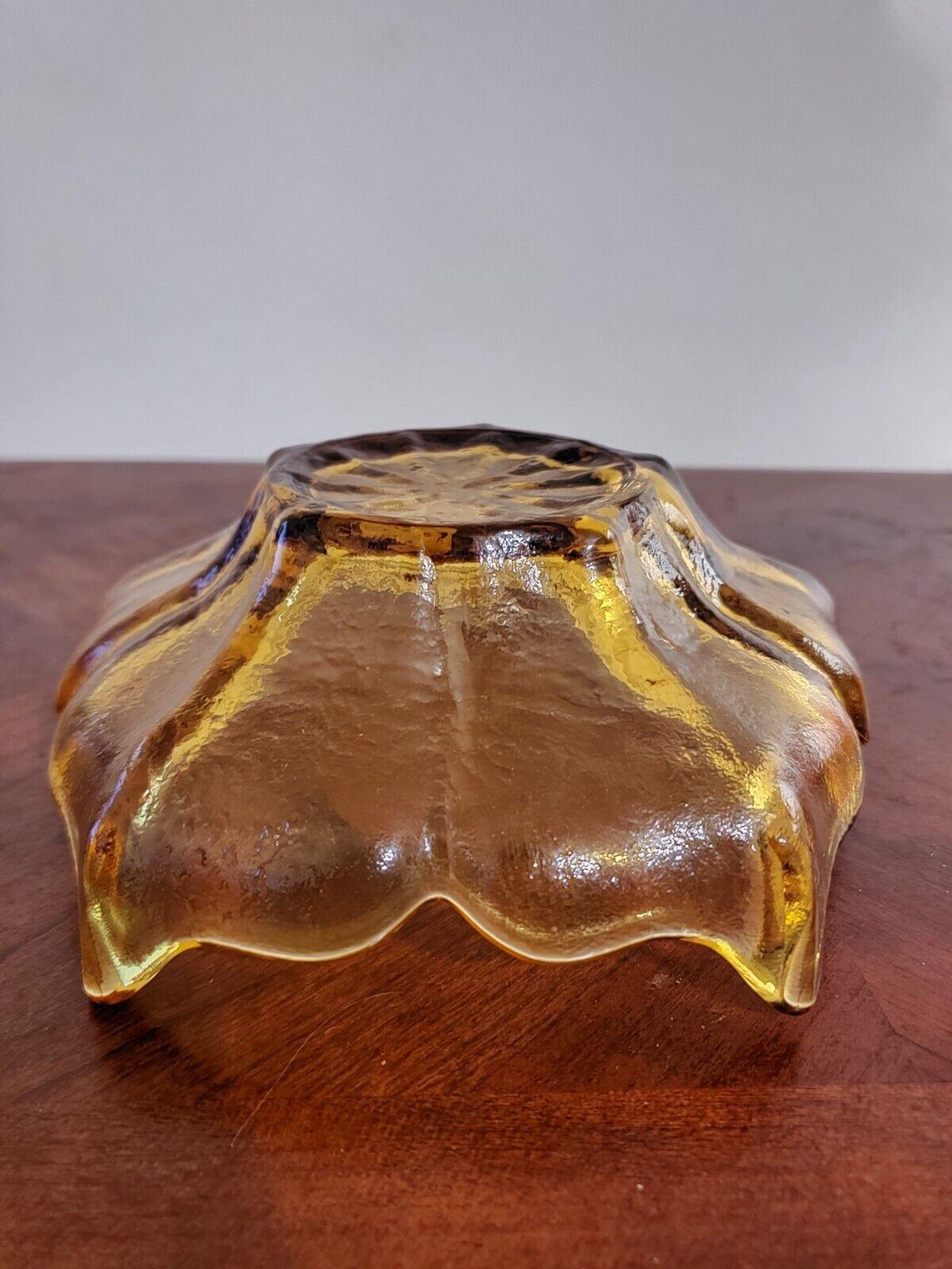 Vintage Viking MCM Art Glass 6.5 Inch Lotus Bowl With Original Sticker ...