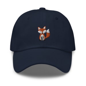 Embroidered Fox Baseball Cap, Adorable Fox Dad Hat, Animal Lover Hat - Etsy