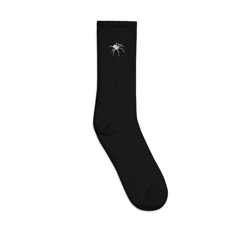 Embroidered Spider Socks, Novelty Spooky Spider Halloween Socks - Etsy