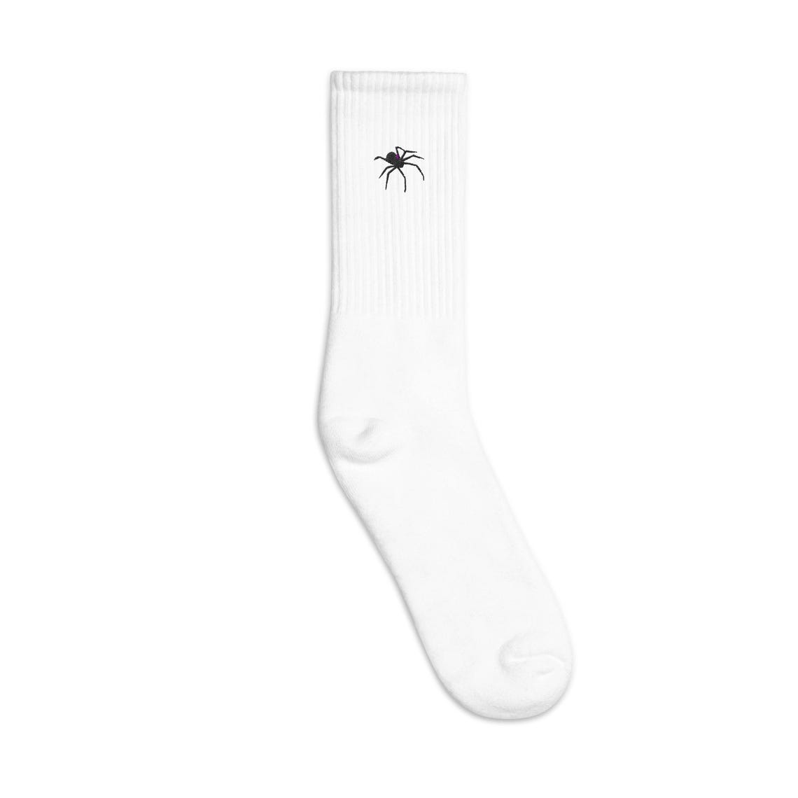 Embroidered Spider Socks, Novelty Spooky Spider Halloween Socks - Etsy