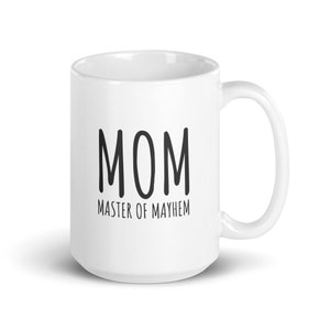 Mom Dad Matching Mugs, Acronym Mug, Master of Mayhem (MOM), Does as ...