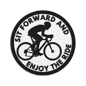 Bicycle Patch, Enjoy the Ride Funny Bike Iron on Patch, Sit Forward and ...