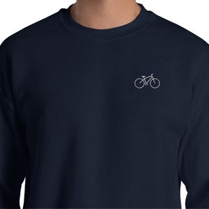 Embroidered Bicycle Sweatshirt, Cycling Lover Crewneck, Bike Sweater - Etsy