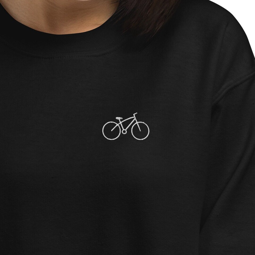 Embroidered Bicycle Sweatshirt, Cycling Lover Crewneck, Bike Sweater - Etsy