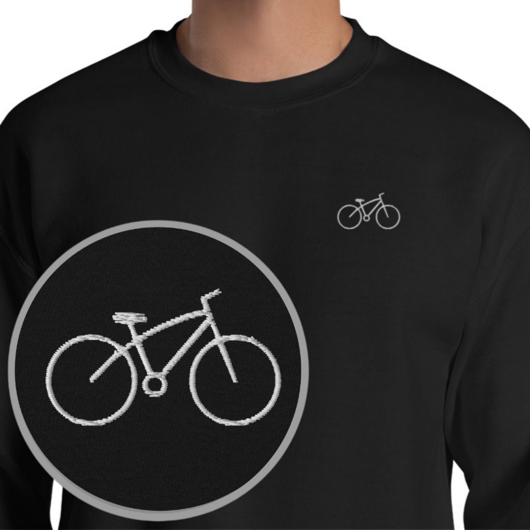 Embroidered Bicycle Sweatshirt, Cycling Lover Crewneck, Bike Sweater - Etsy