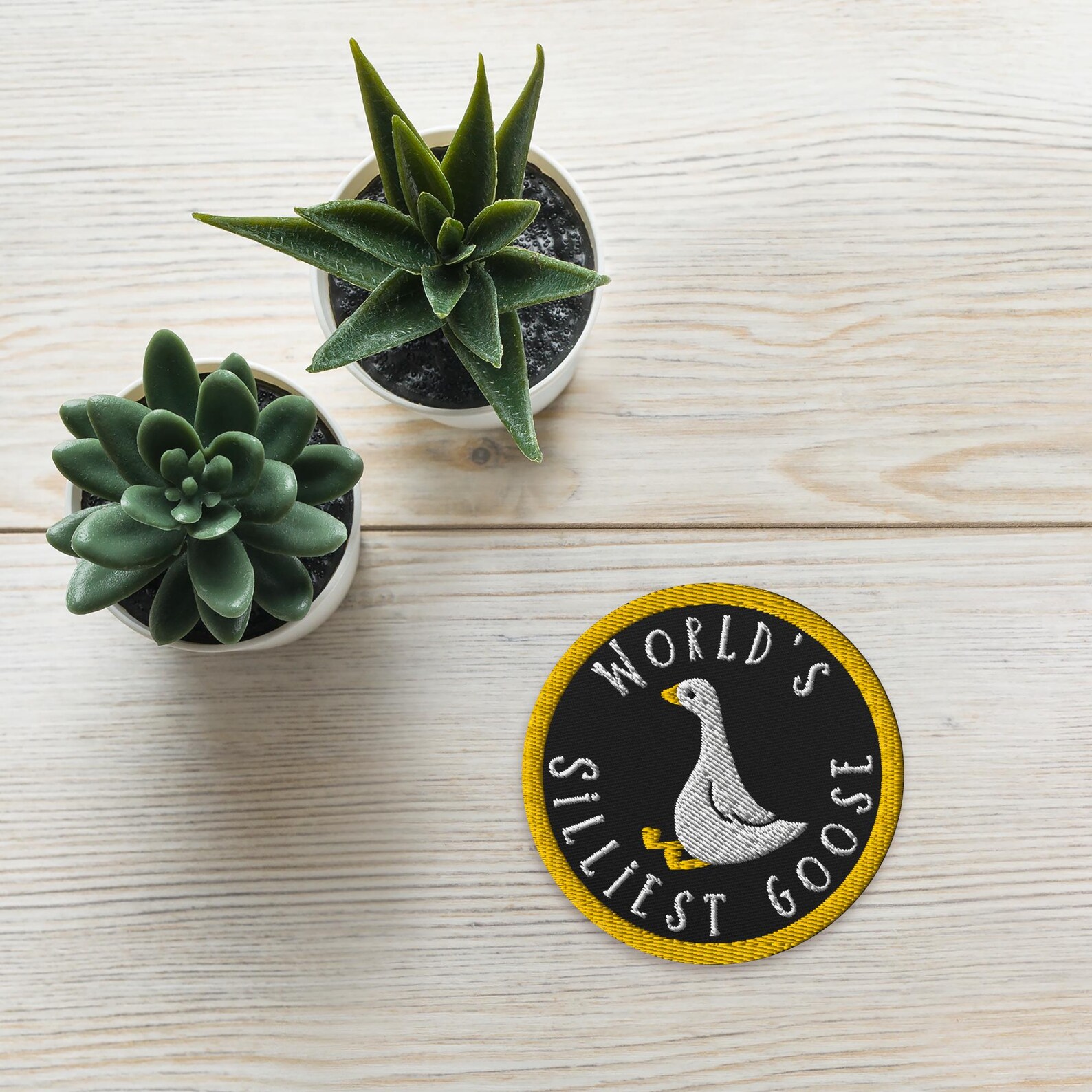 Embroidered Silly Goose Patch, World's Silliest Goose Iron-on Patch - Etsy