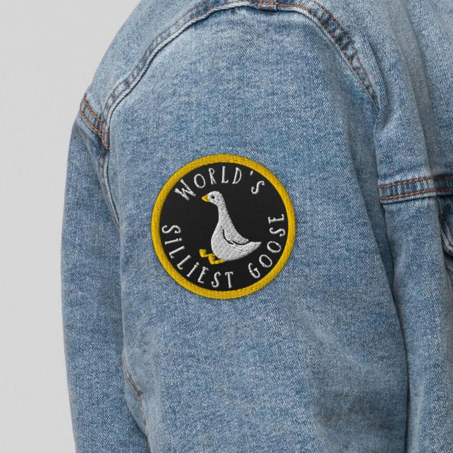 Embroidered Silly Goose Patch, World's Silliest Goose Iron-on Patch - Etsy