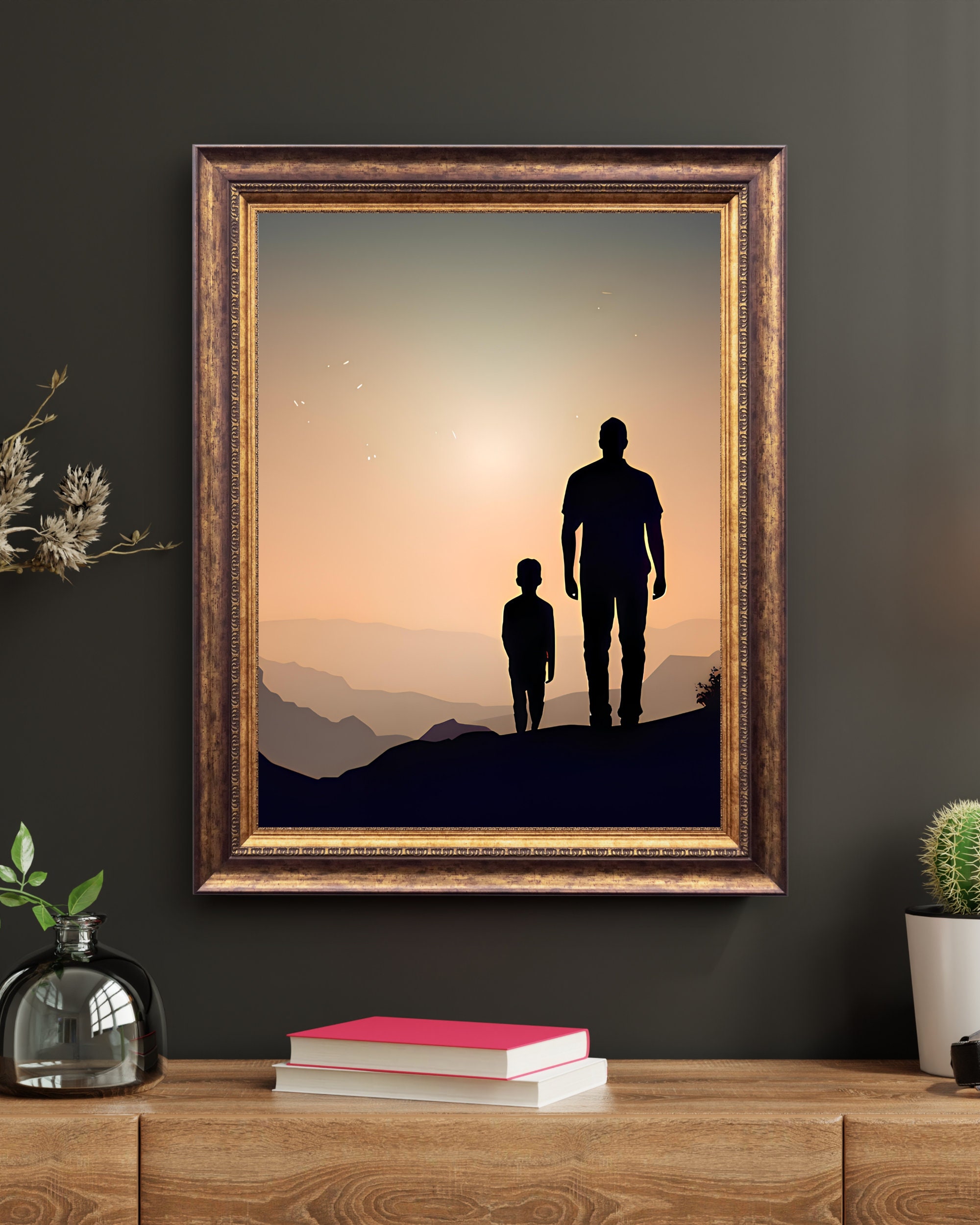 Digital Printable Father's Day Wall Art, Father-child Gift ...