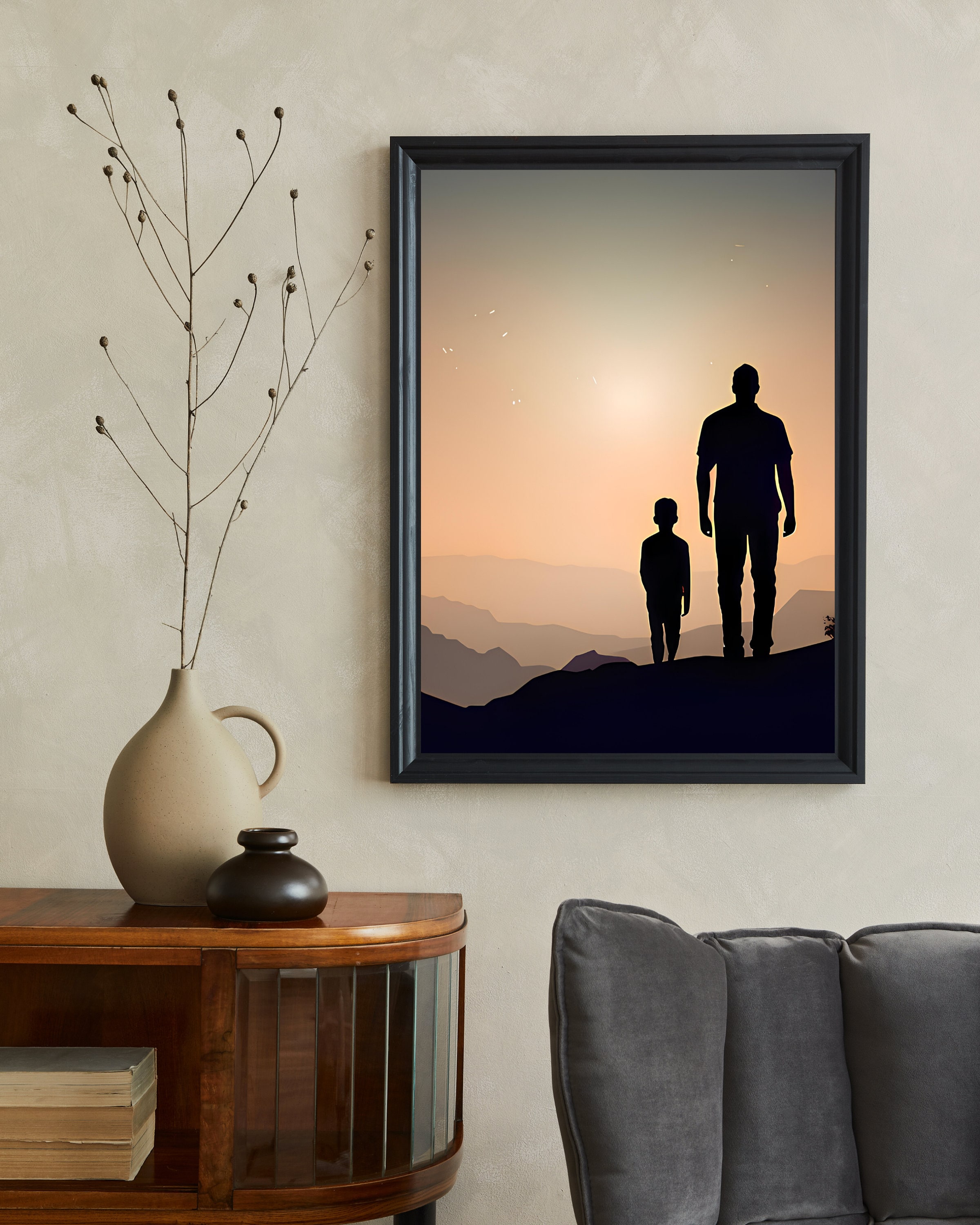 Digital Printable Father's Day Wall Art, Father-child Gift ...