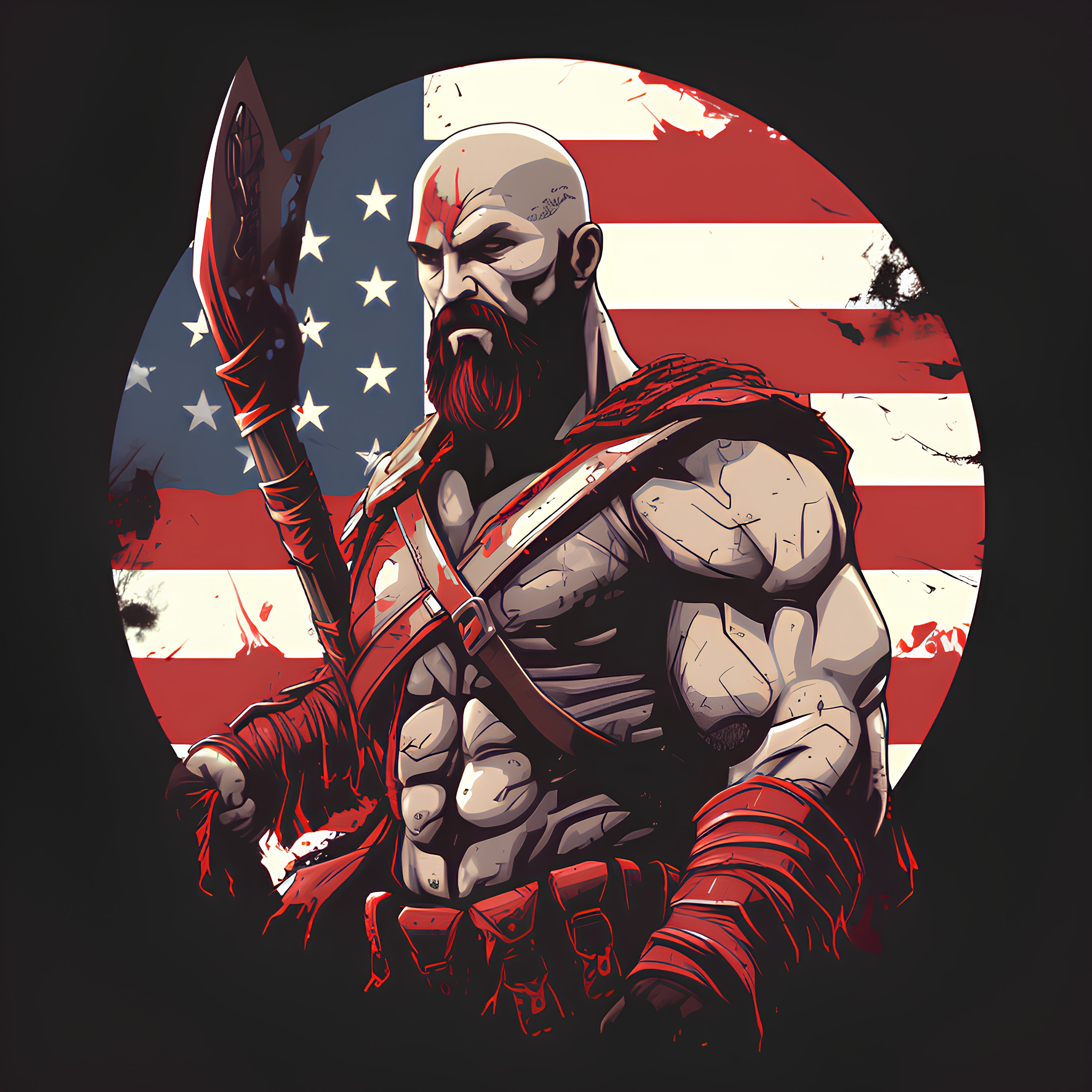 Set of Six (6) Unique God of War Digital Downloads for T-shirt Designs ...