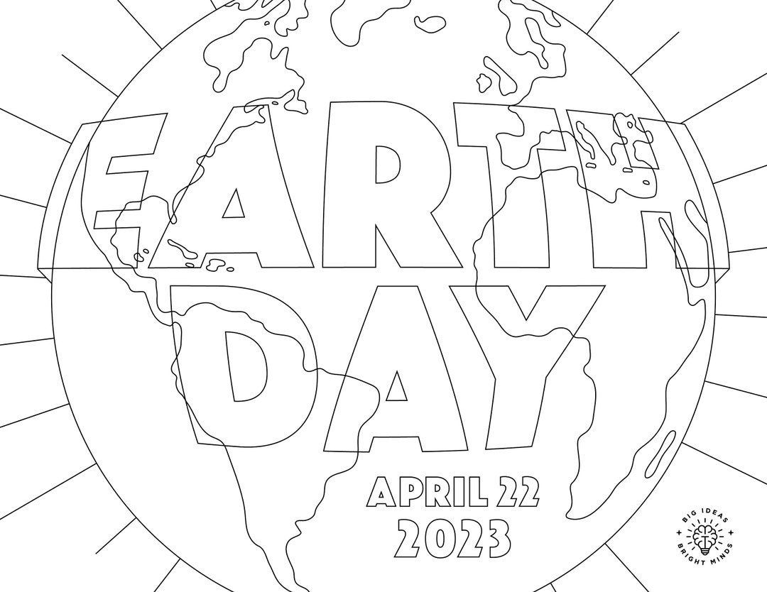 Earth Day Coloring Page - Etsy