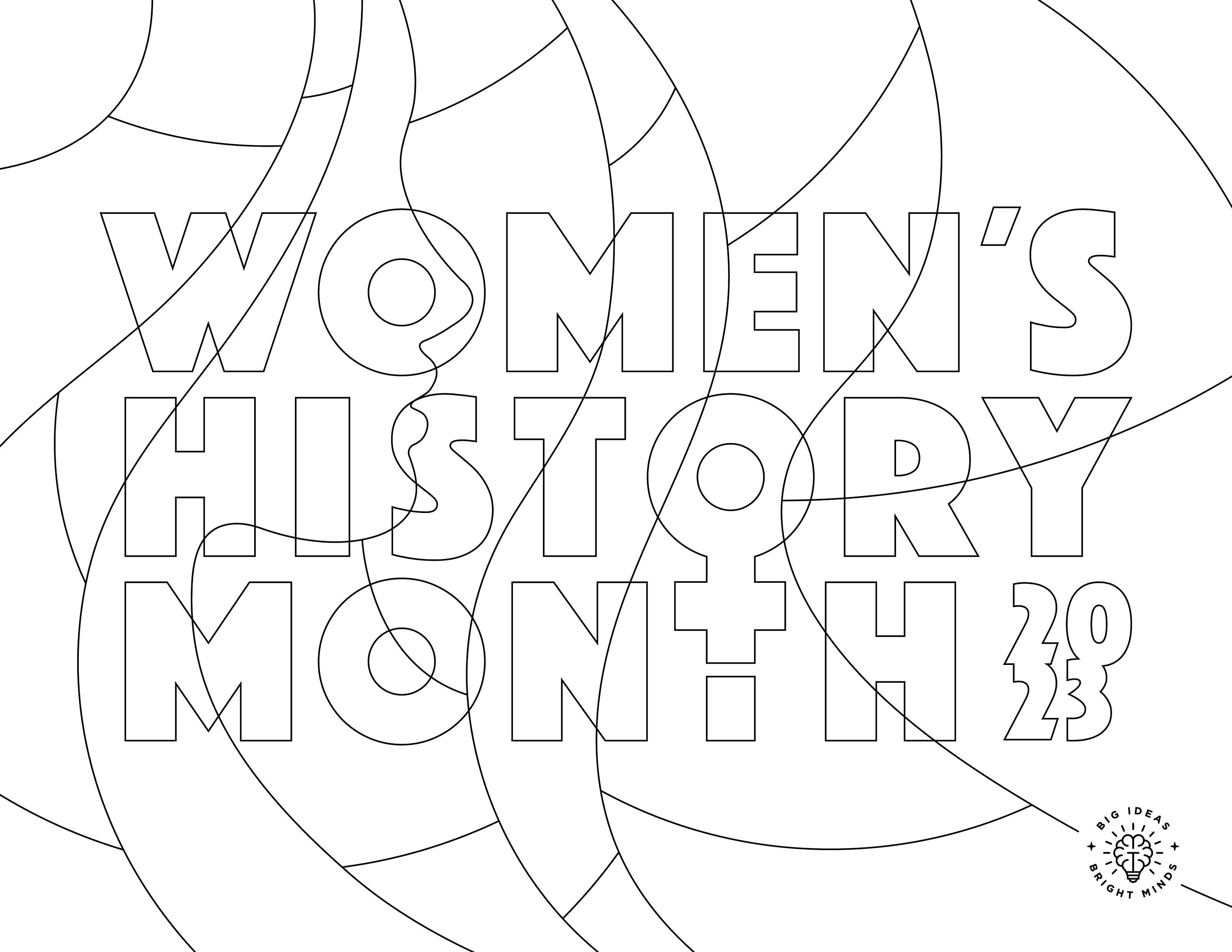 Women’s History Coloring Page - Etsy