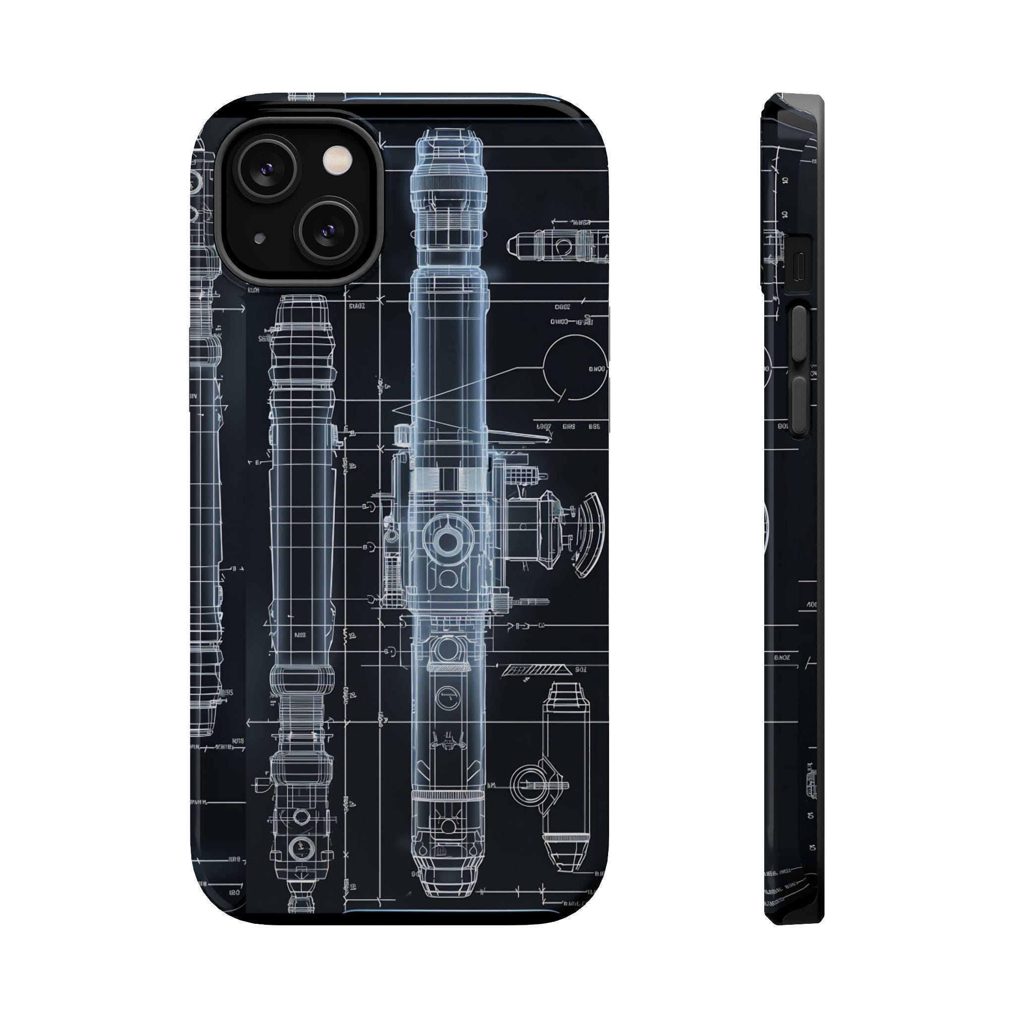 Star Wars Lightsaber Blueprint Magsafe Tough Case - Apple iPhone - Etsy
