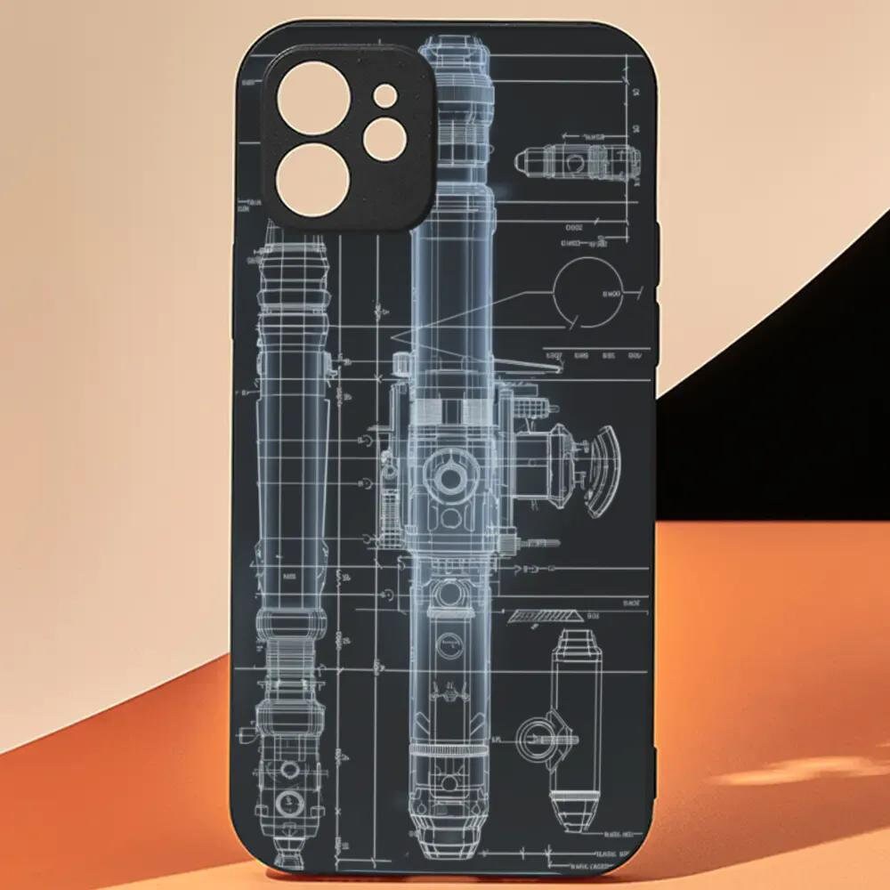 Galactic Blueprint: Lightsaber Mastery Phone Case - Star Wars Inspired ...