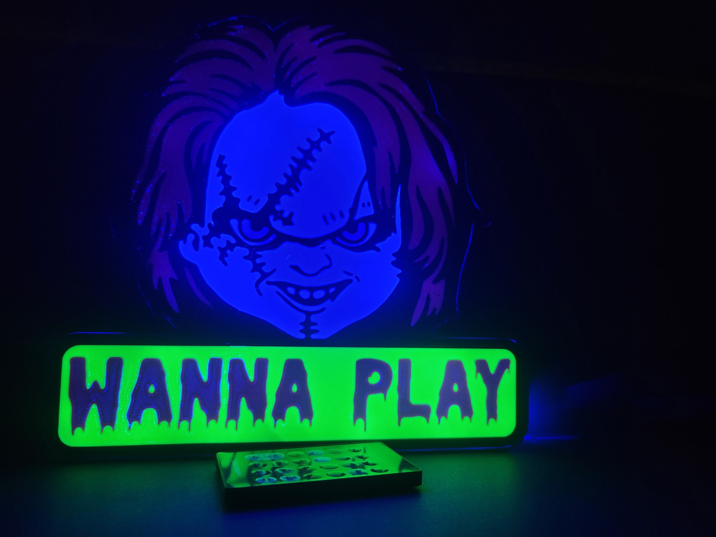 Chucky L.E.D R.G.B. Light With Remote Control - Etsy