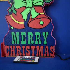 Merry Christmas Led Light With Remote - Etsy
