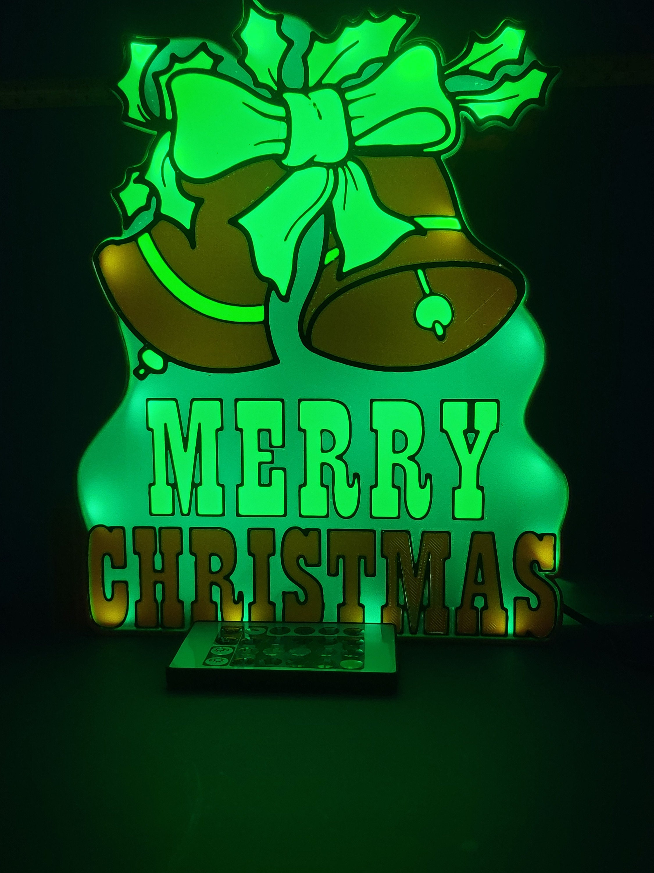 Merry Christmas Led Light With Remote - Etsy
