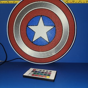 Captain America Led Light With Remote - Etsy
