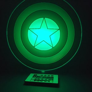 Captain America Led Light With Remote - Etsy